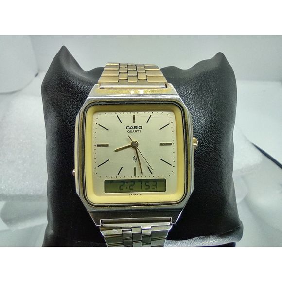Casio | Accessories | Casio 39 Aq32g 540757 Daydate Analog Digital Quartz Watch | Poshmark